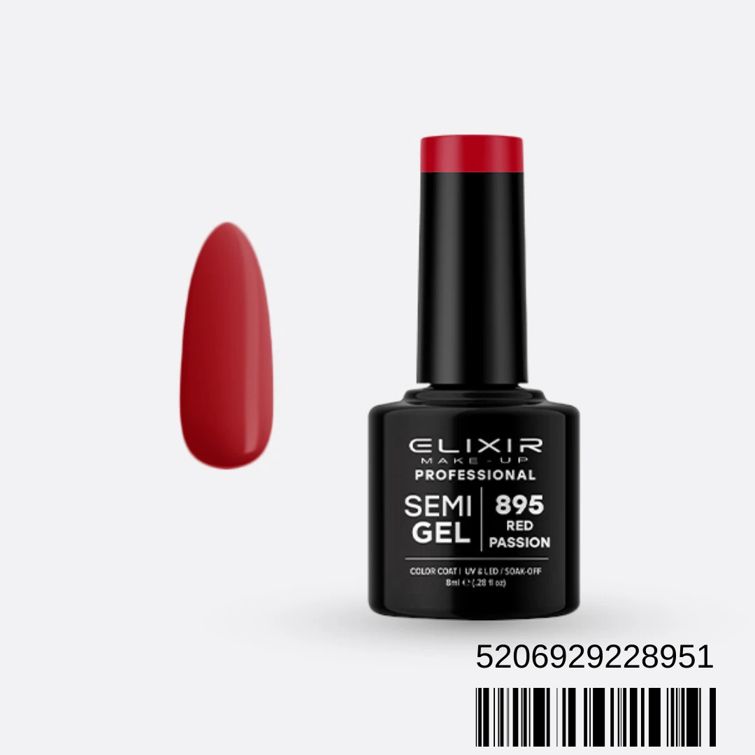 ELIXIR SEMI GEL LAK U BOJI 8ML 895 RED PASSION