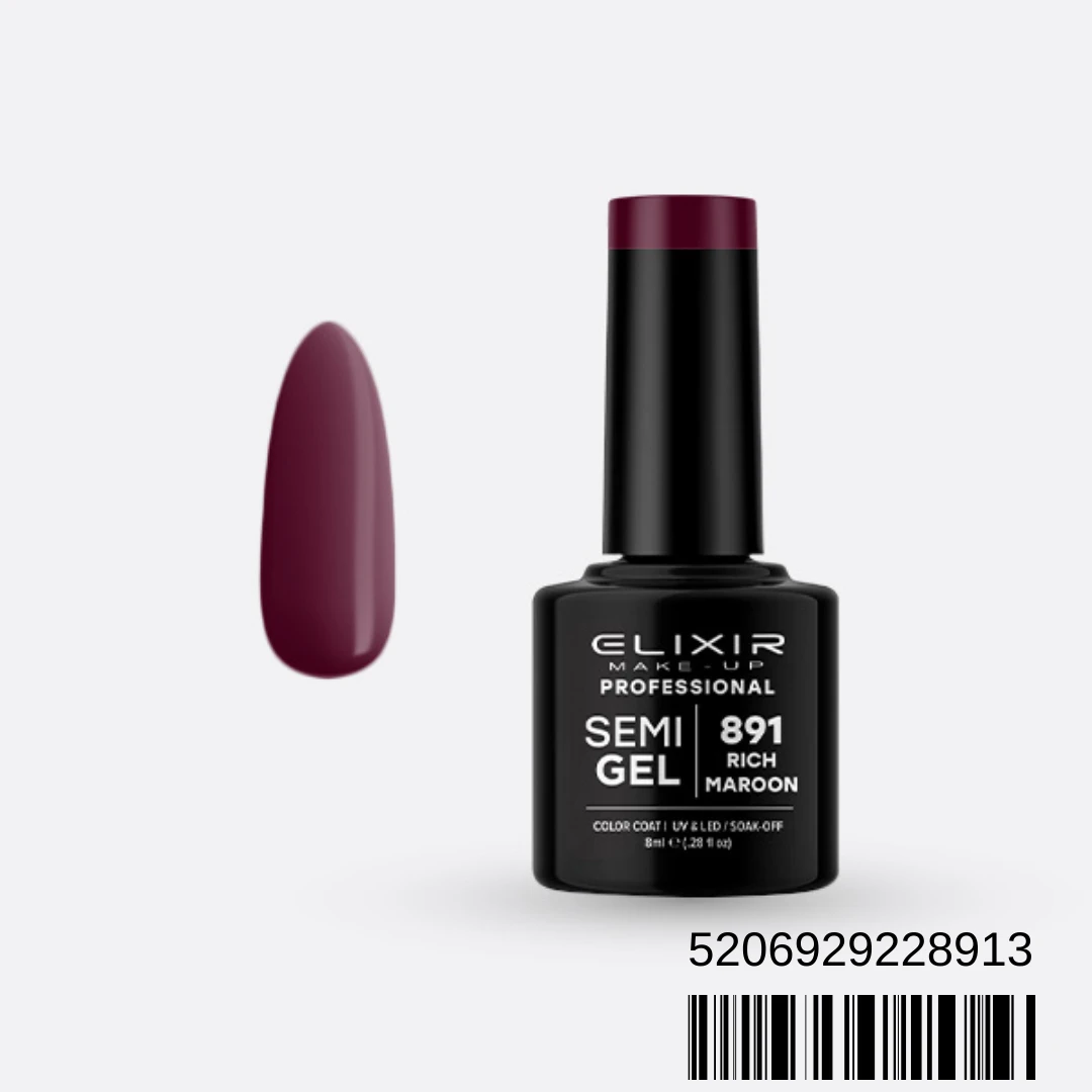 ELIXIR SEMI GEL LAK U BOJI 8ML 891 RICH MAROON
