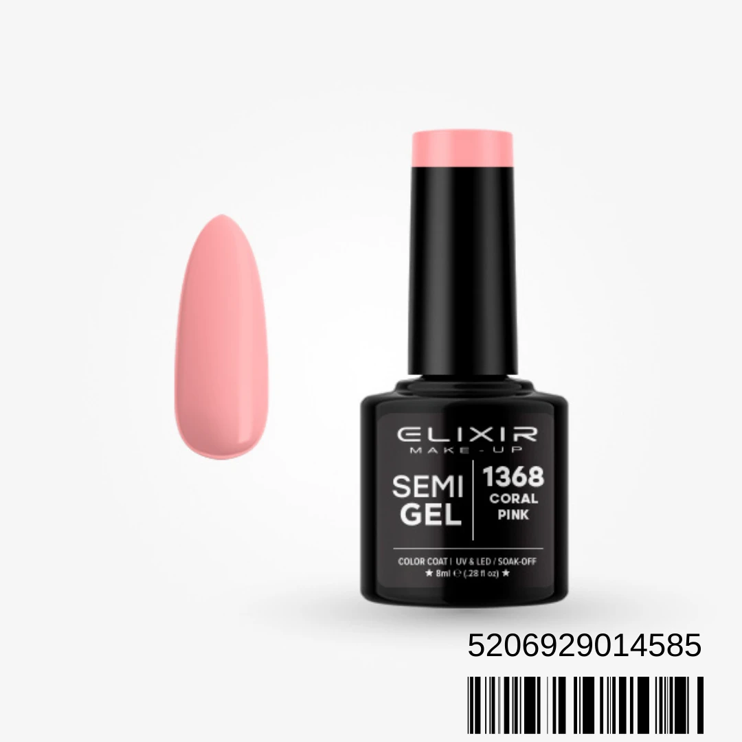 ELIXIR SEMI GEL LAK U BOJI 8ML 1368 CORAL PINK