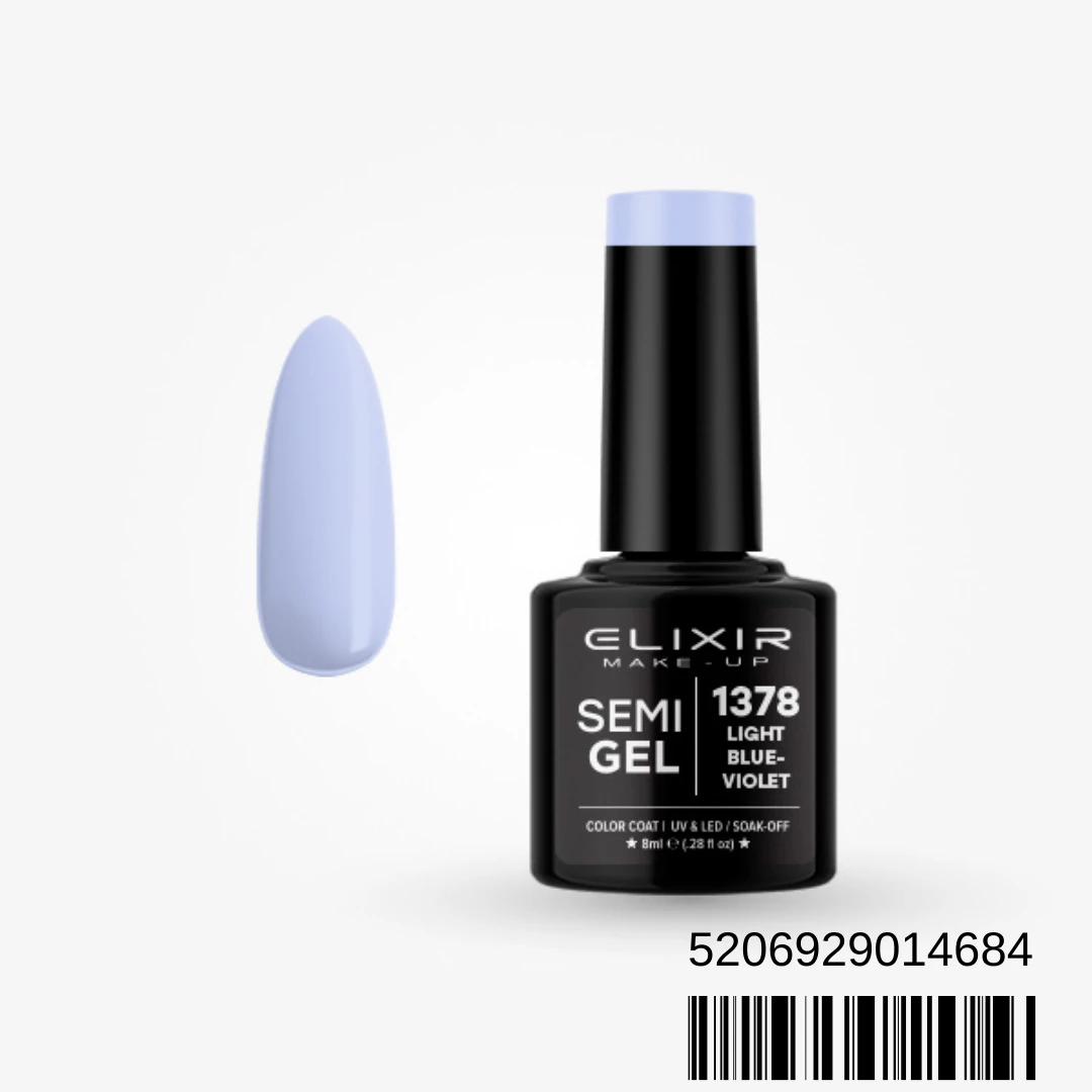 ELIXIR SEMI GEL LAK U BOJI 8ML 1378 LIGHT BLUE VIOLET