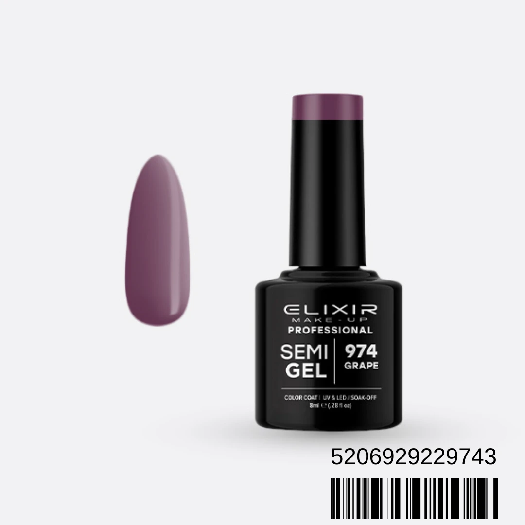 ELIXIR SEMI GEL LAK U BOJI 8ML 974 GRAPE
