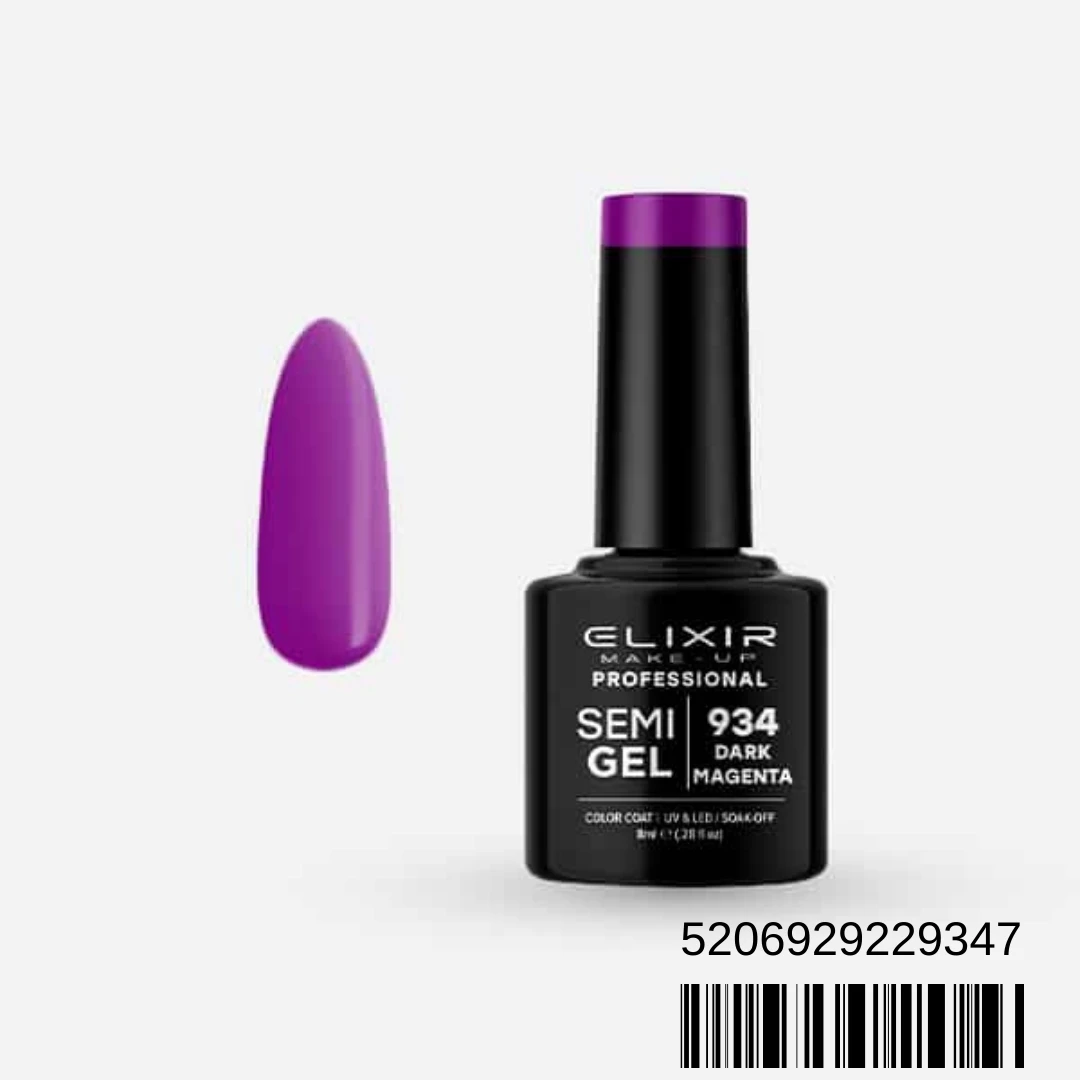 ELIXIR SEMI GEL LAK U BOJI 8ML 934 DARK MAGENTA