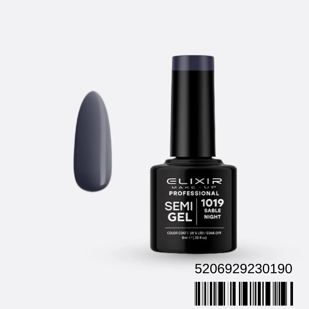 ELIXIR SEMI GEL LAK U BOJI 8ML 1019 SABLE NIGHT