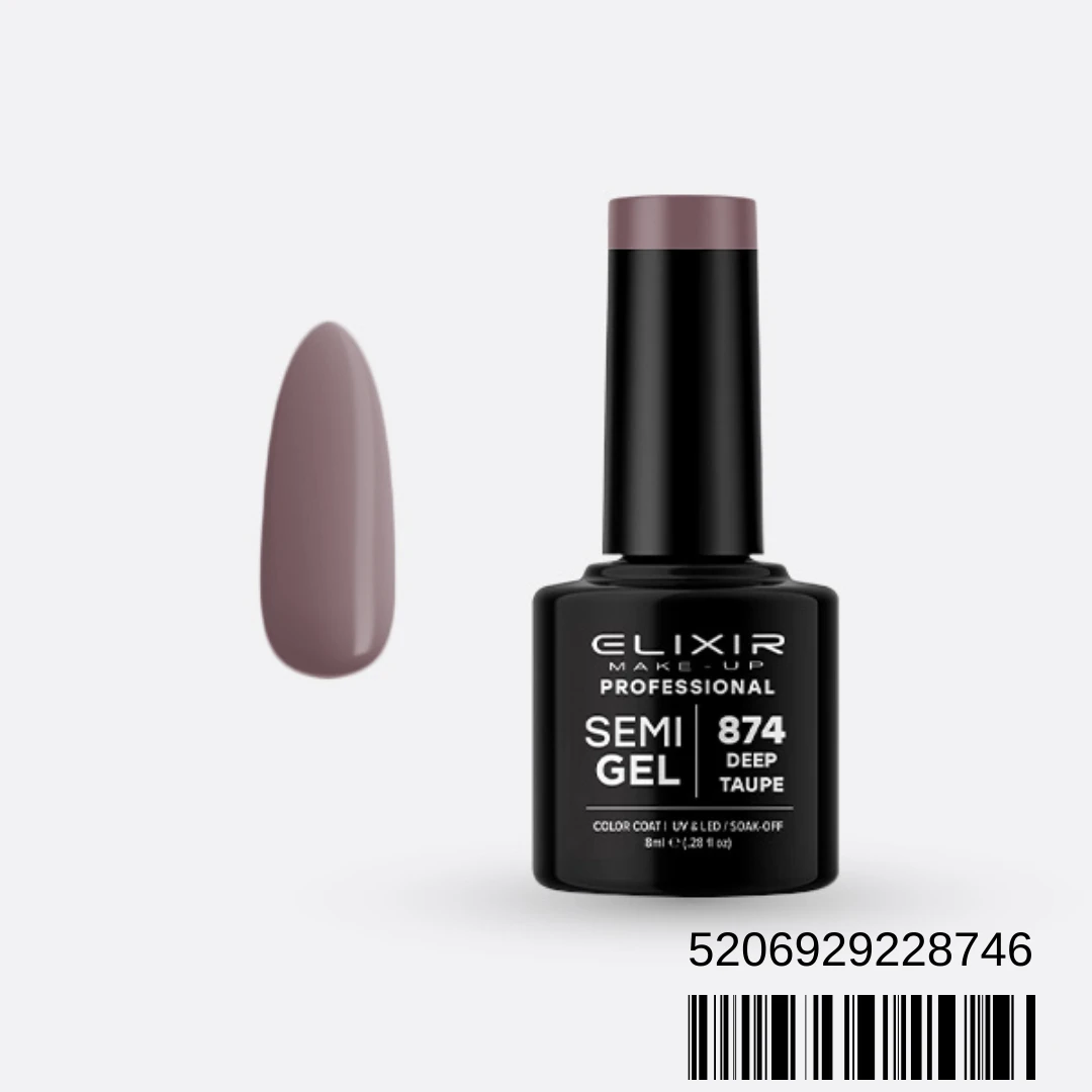 ELIXIR SEMI GEL LAK U BOJI 8ML 874 DEEP TAUPE