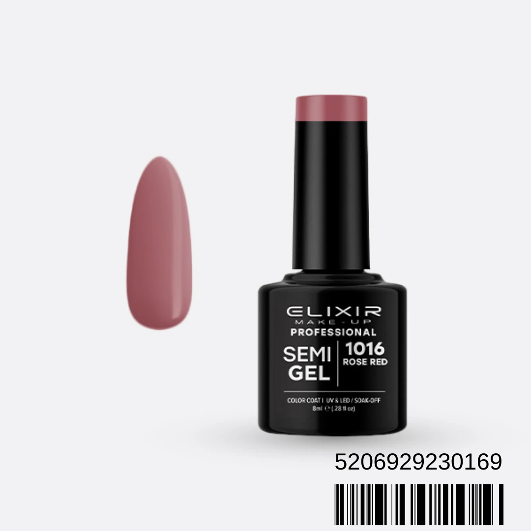 ELIXIR SEMI GEL LAK U BOJI 8ML 1016 ROSE RED