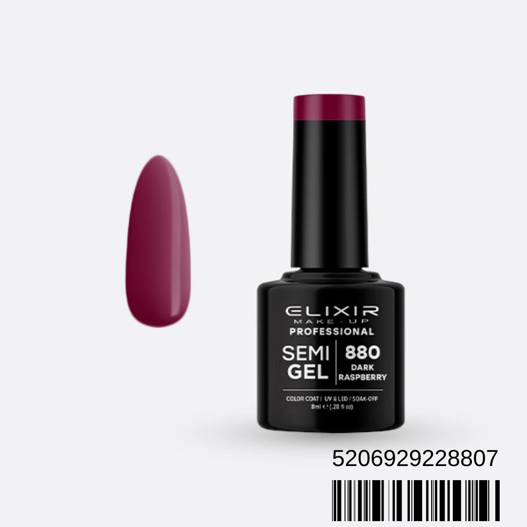 ELIXIR SEMI GEL LAK U BOJI 8ML 880 DARK RASPBERRY