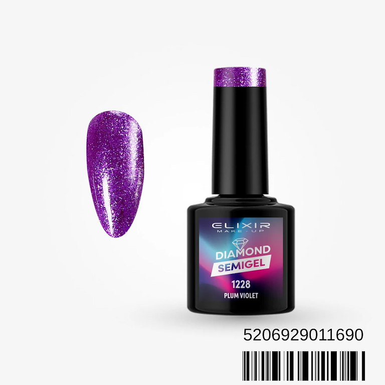 ELIXIR SEMI GEL LAK U BOJI 8ML 1228 LASER DIAMOND PLUM VIOLET