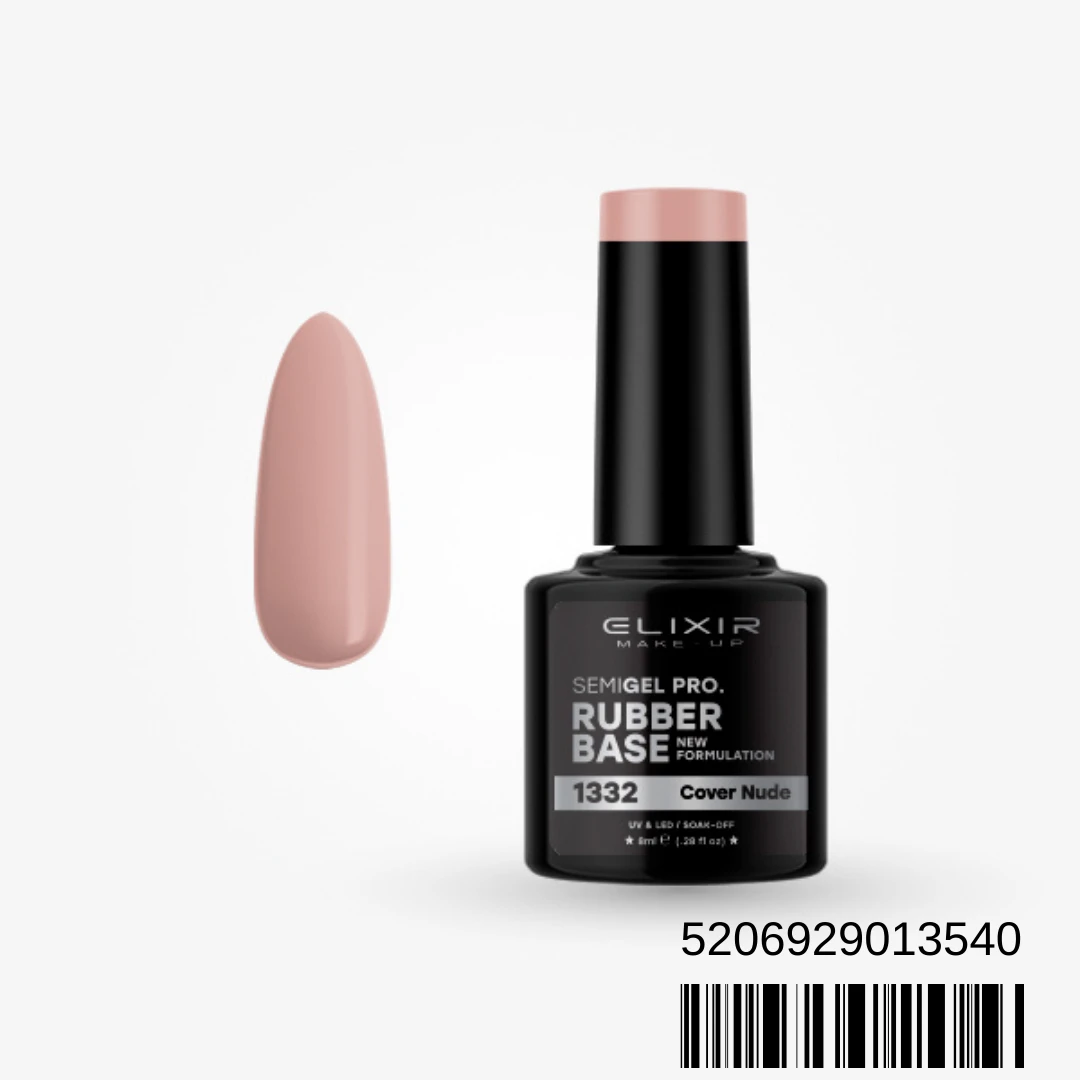 ELIXIR SEMI RUBBER BASE 8ML 1332 COVER NUDE