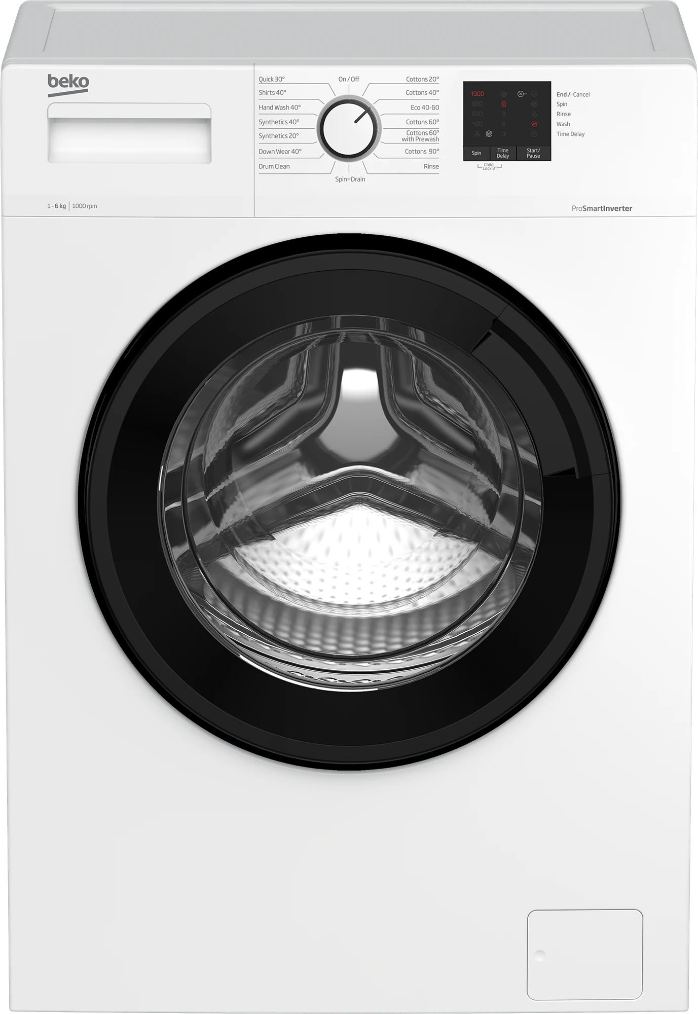 WUE6511BW: Samostojeća veš mašina (6 kg, 1000 rpm)
