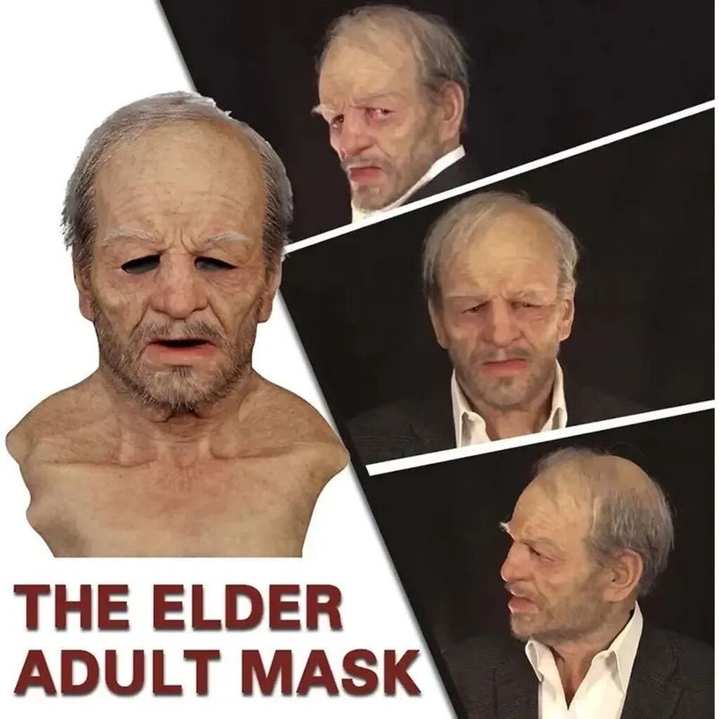 Realistična maska „The Elder Adult Mask“ – lateks/silikonska full-head