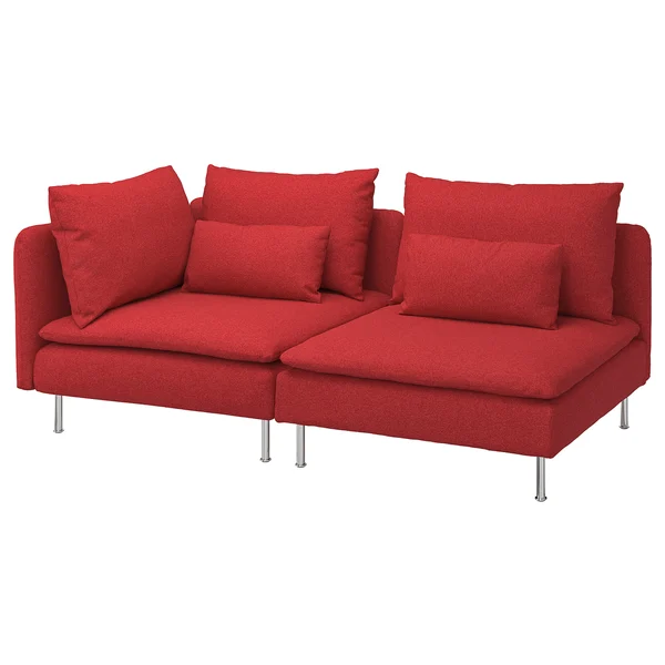 Sofa trosed, bez stranice/Tonerud crvena