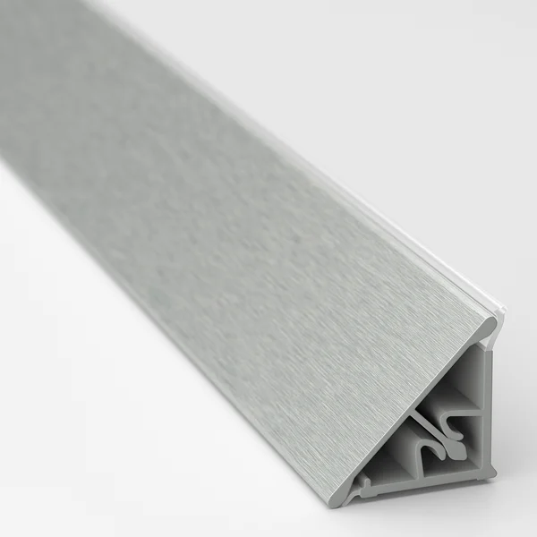 Krajnja traka za zid, boja nerđajućeg čelika/aluminijum