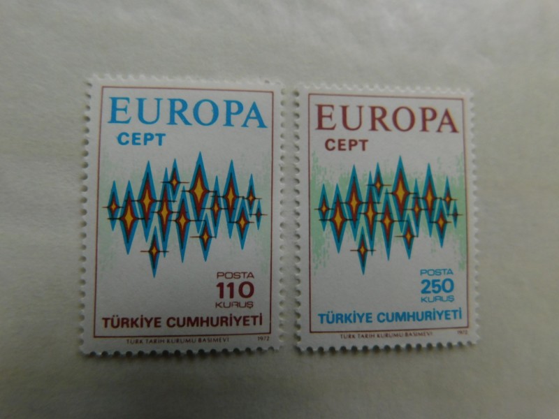 TURSKA EUROPA 1972 KOMPLET ČISTA SERIJA
