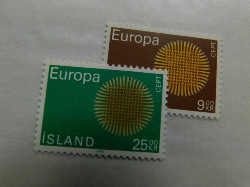 ISLAND EUROPA 1970 KOMPLET ČISTA SERIJA