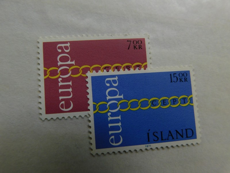 ISLAND EUROPA 1971 KOMPLET ČISTA SERIJA
