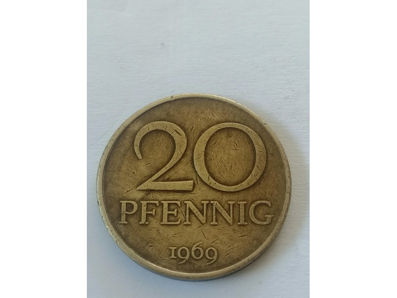 20 FENINGA 1969.ISTOČNA NEMAČKA