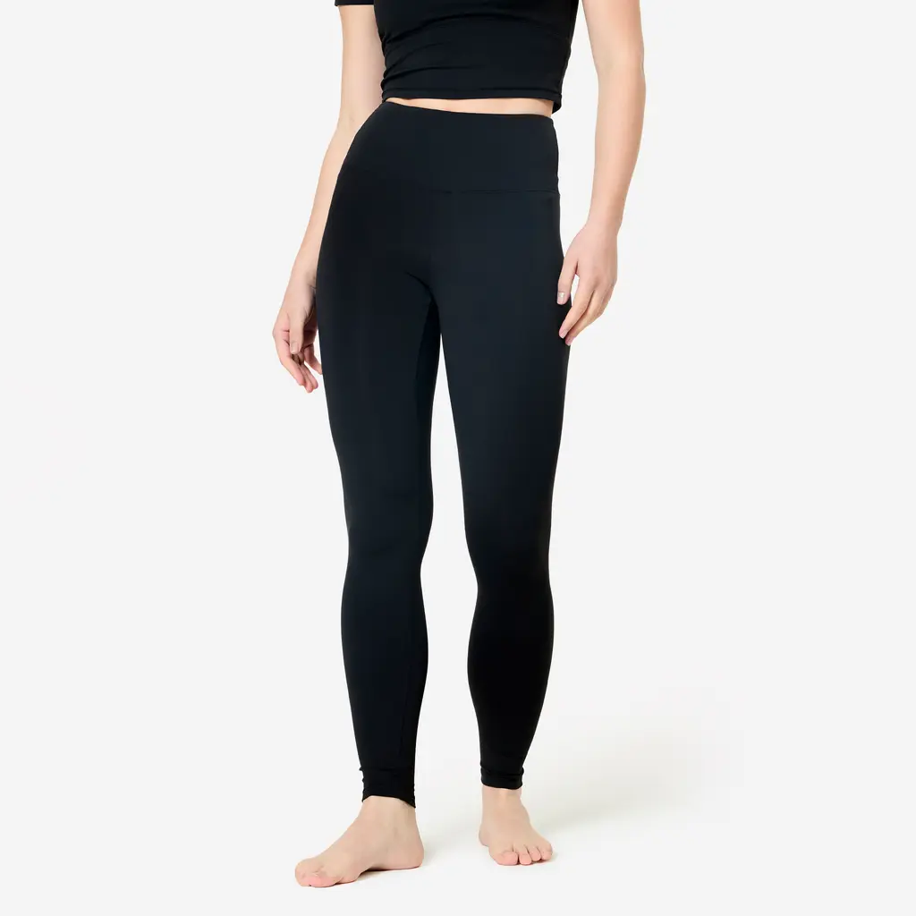 Crne rastegljive helanke za jogu i pilates BREATHE