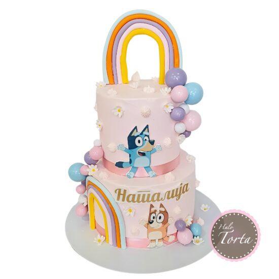 Bluj (Bluey) torta sa kuglicama