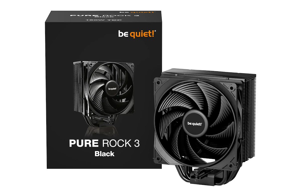CPU Cooler Be quiet Pure Rock 3 Black BK039 (AM4,AM5,1151,1150,1155,1200,1700)/TDP-190W