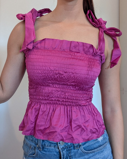Uski rastegljivi top pink, XS/S