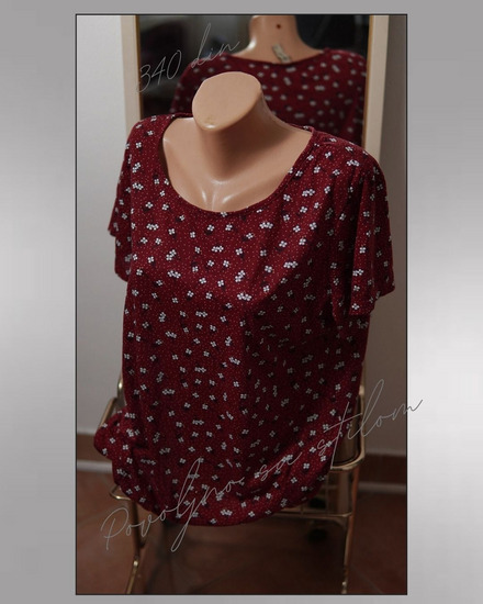 4.3. Bordo XL majica sa cvetićima