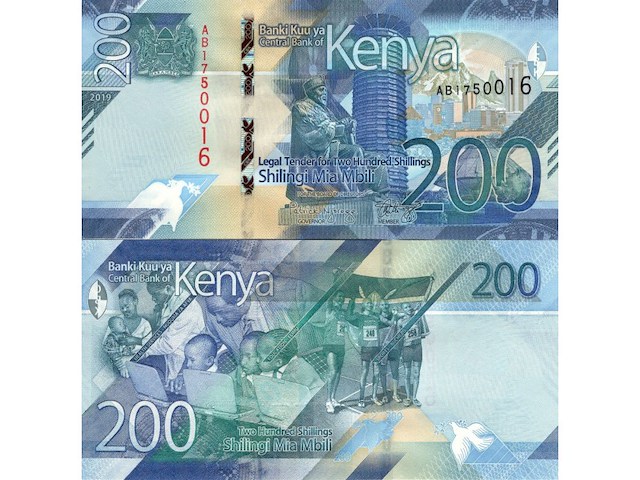 KENYA Kenija 200 Shilingi 2019 UNC, P-54