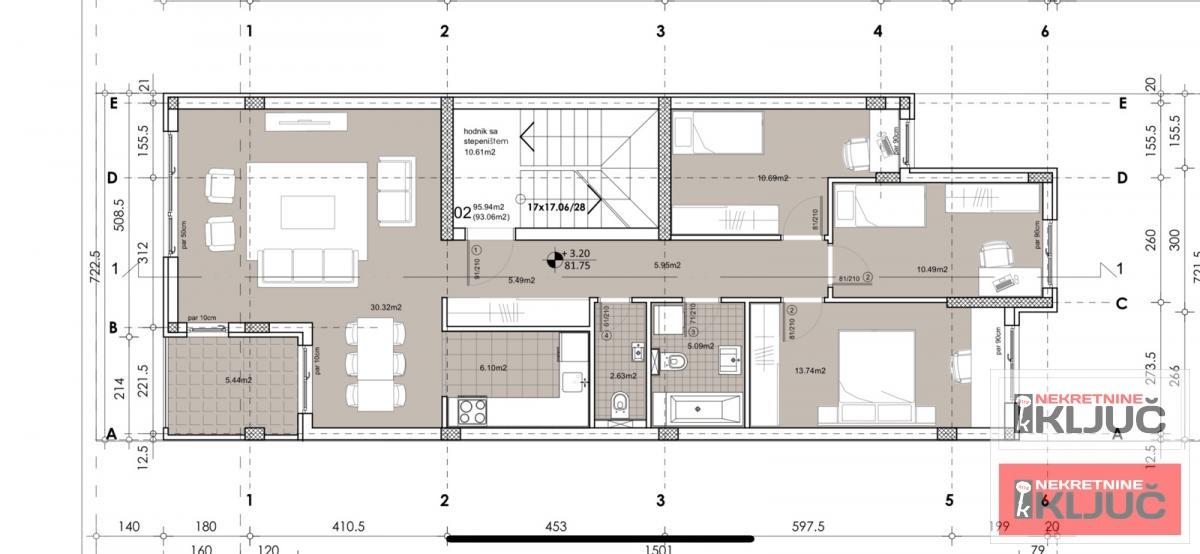SOMBORSKI BULEVAR, 115m2 + KROVNA TERASA, Četvorosoban sa PDV,DUPLEX