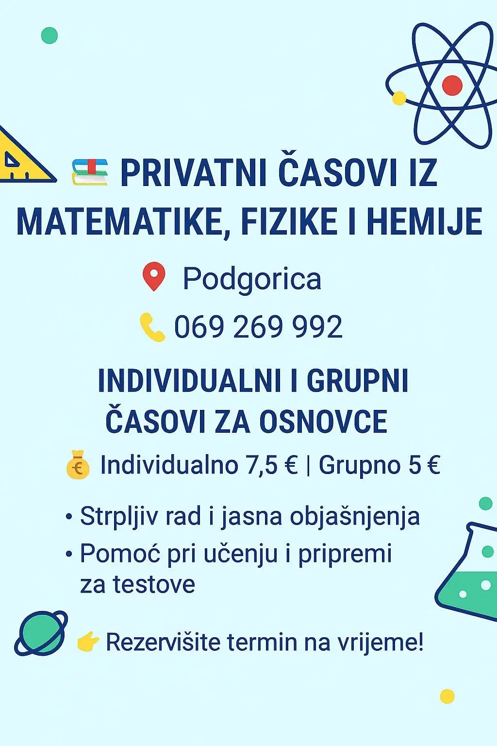 Privatni Casovi za osnovce svi predmeti