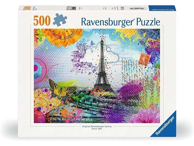 Puzzle slagalica 500 delova Razglednica iz Pariza Ravensburger 12000772