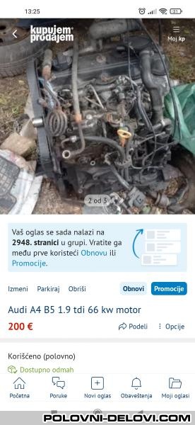 Audi A4 1.9 Tdi 66 Kw Motor I Delovi Motora