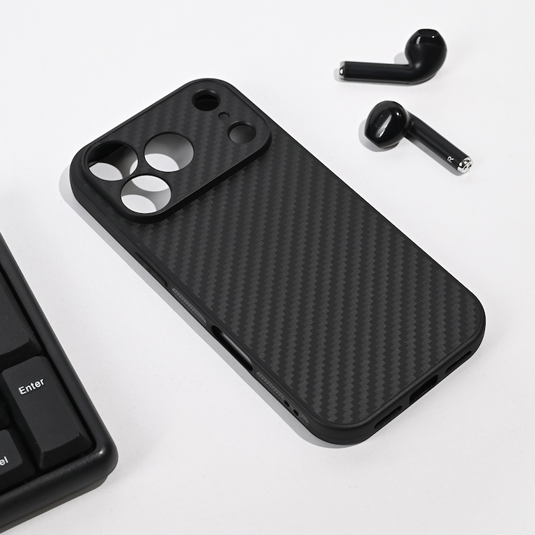 Futrola Carbon fiber za iPhone 17 Pro crna