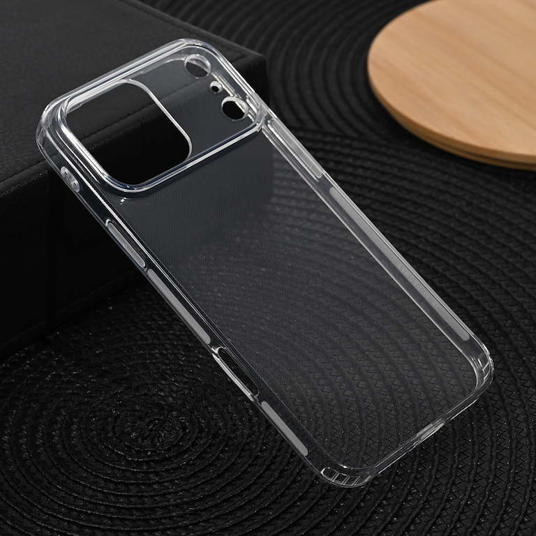 Silikonska futrola Ultra Thin with pluggy za iPhone 17 Pro Max 6.9 Transparent