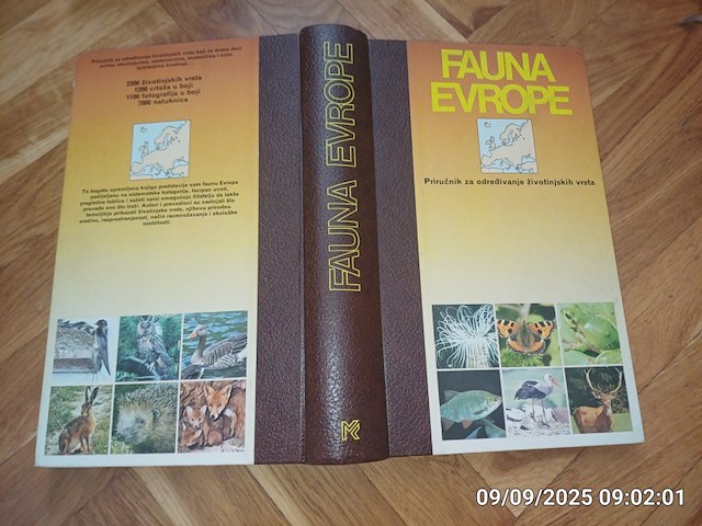FAUNA EVROPE, PRIRUČNIK ZA ODREĐIVANJE ŽIVOTINJSKIH