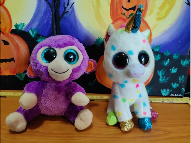 Ty Beanie Boos Babies - Harmoni Jednorog i Majmunče
