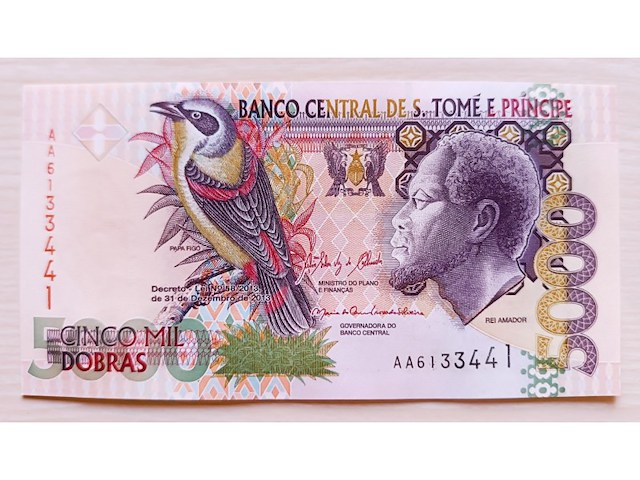 Sao Tome i Principe 5.000 dobras. Unc, 2013 godina