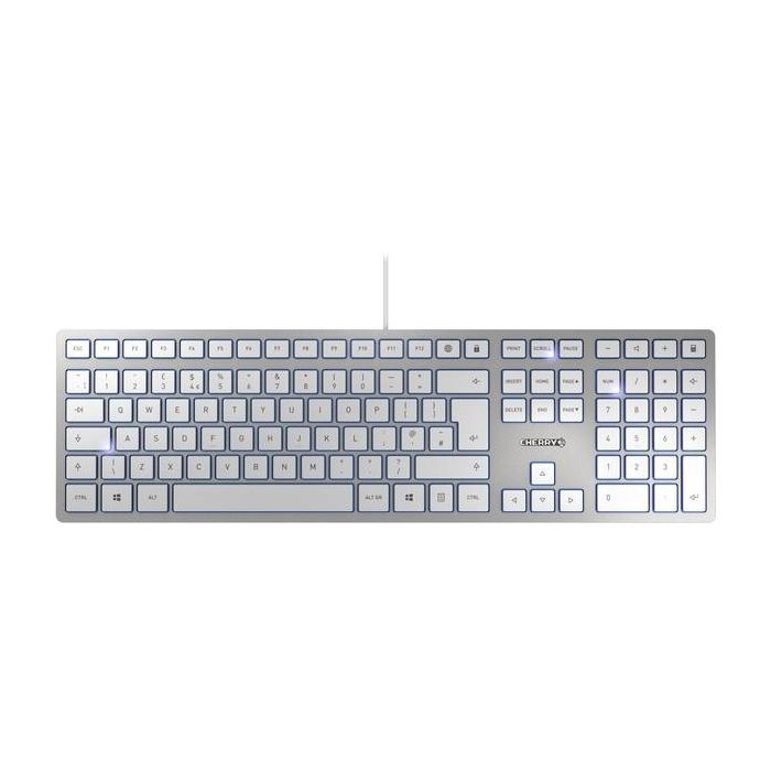 Cherry KC-6000 Slim tastatura, YU, bela/srebrna