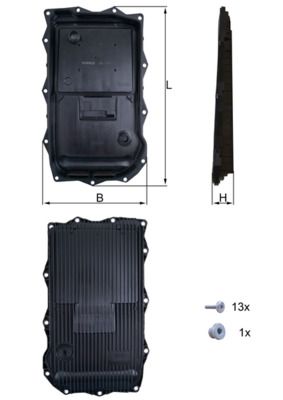 Korito za ulje, automatski menjač KNECHT HX 184KIT