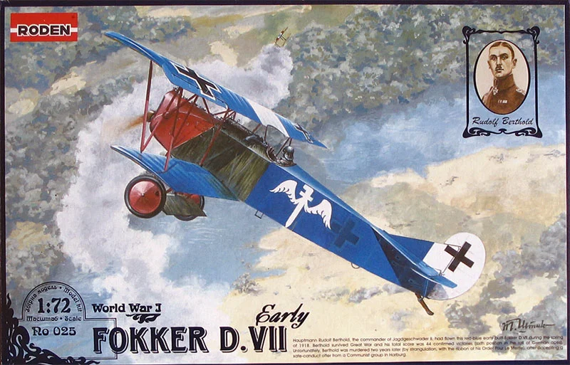 RODEN 1/72 Fokker D.VII (early) German WWI Fighter