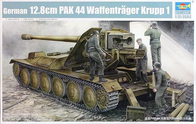TRUMPETER 1/35 German 12.8cm PAK 44 Waffentrager Krupp 1