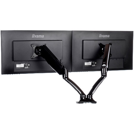 Iiyama DS3002C-B1 - Mounting kitfor 2 monitors (adjustable arm) black screen size: 10''-27'' desk-mountable ( DS3002C-B1 )