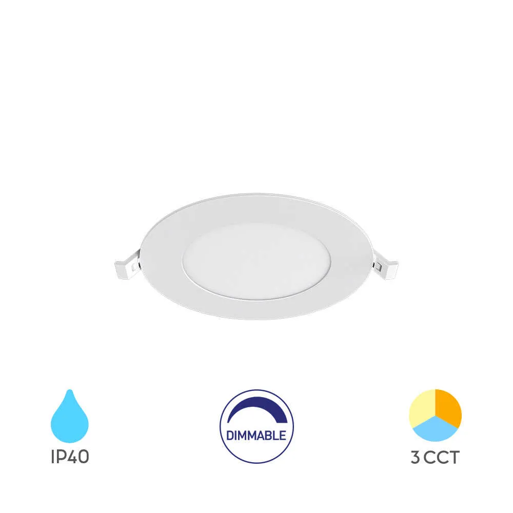 6W RND DIM 4INC BELA 3IN1 LED PANEL LIG