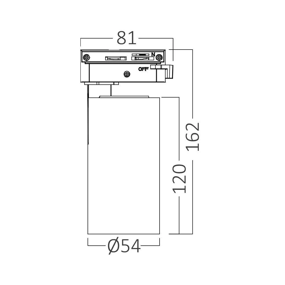 SHOPLINE P15 15W 2WRS CRNA 3IN1 TRACKLIGHT