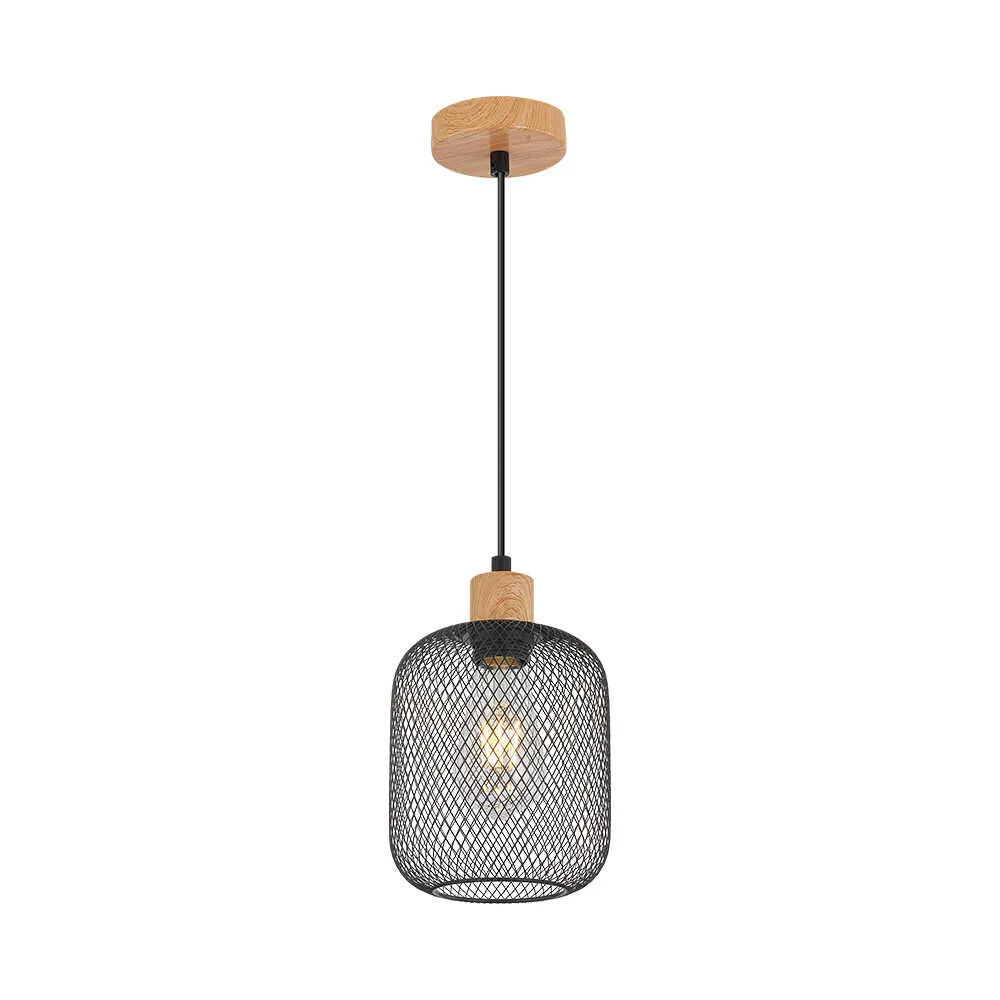 W001R 1H 1xE27 WDN PENDANT LIGHT
