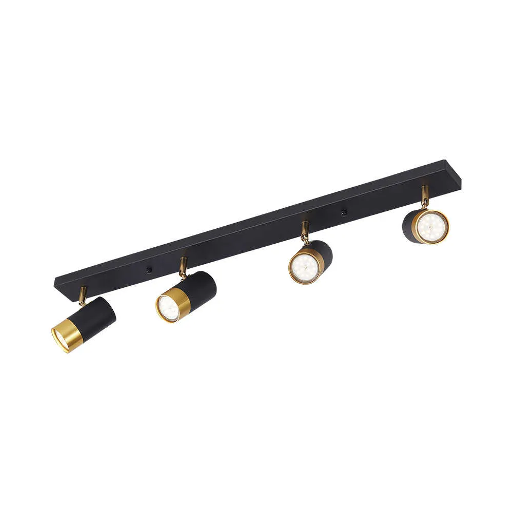 G002C 4H 4xGU10 ZLATNA CRNA CEILING LIGHT