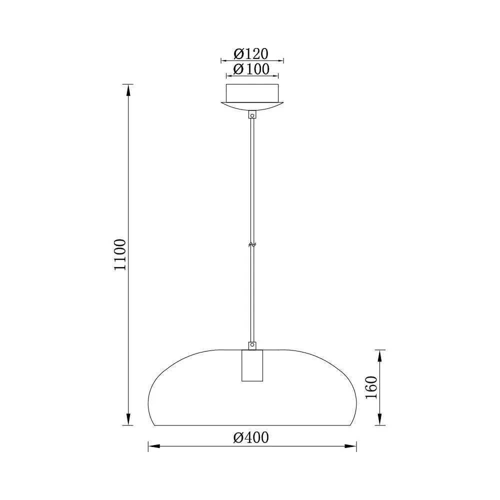 P007R 1H 1xE27 BELA PENDANT LIGHT