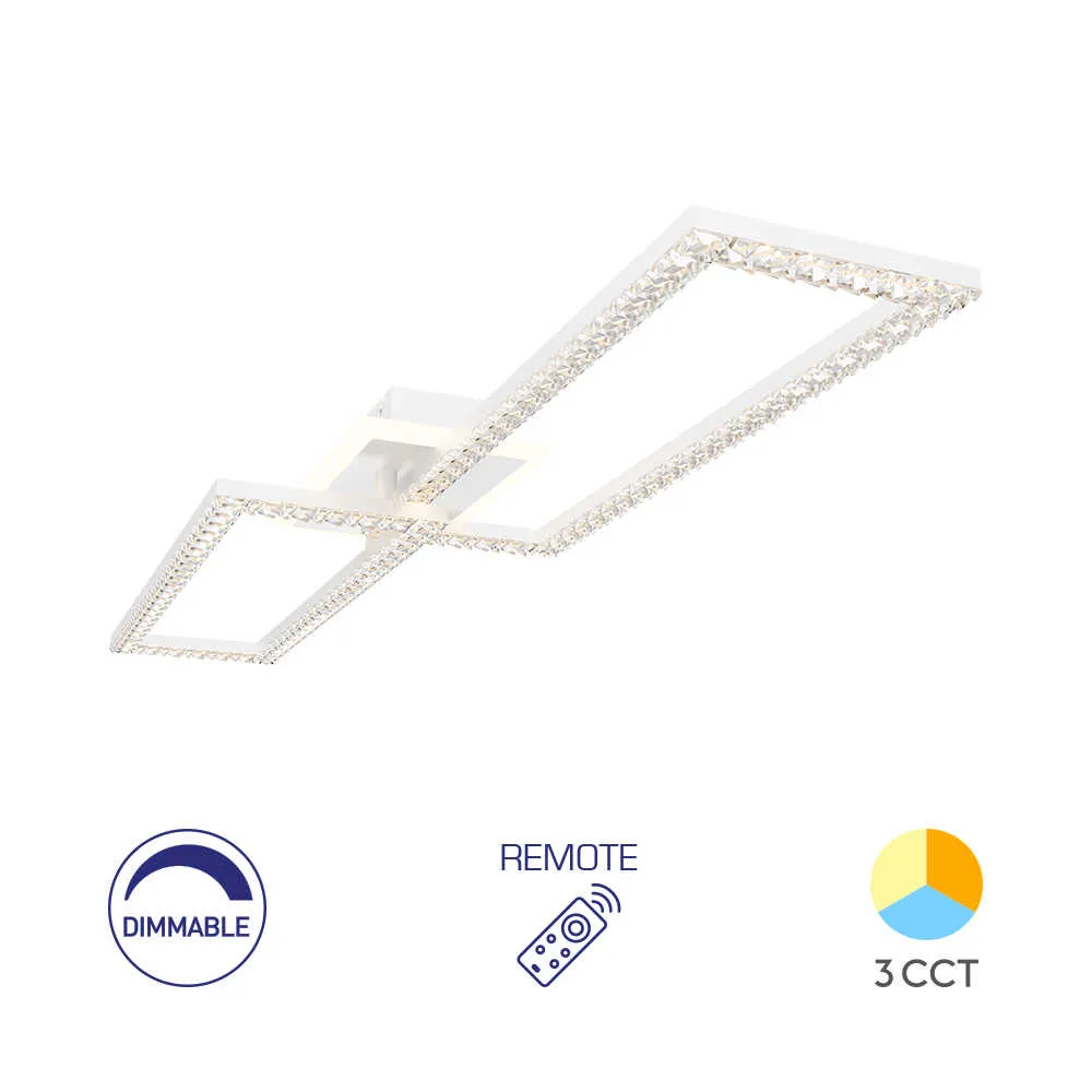 CRYSTAL D 55W 3IN1 RMT BELA CEILING LIGHT