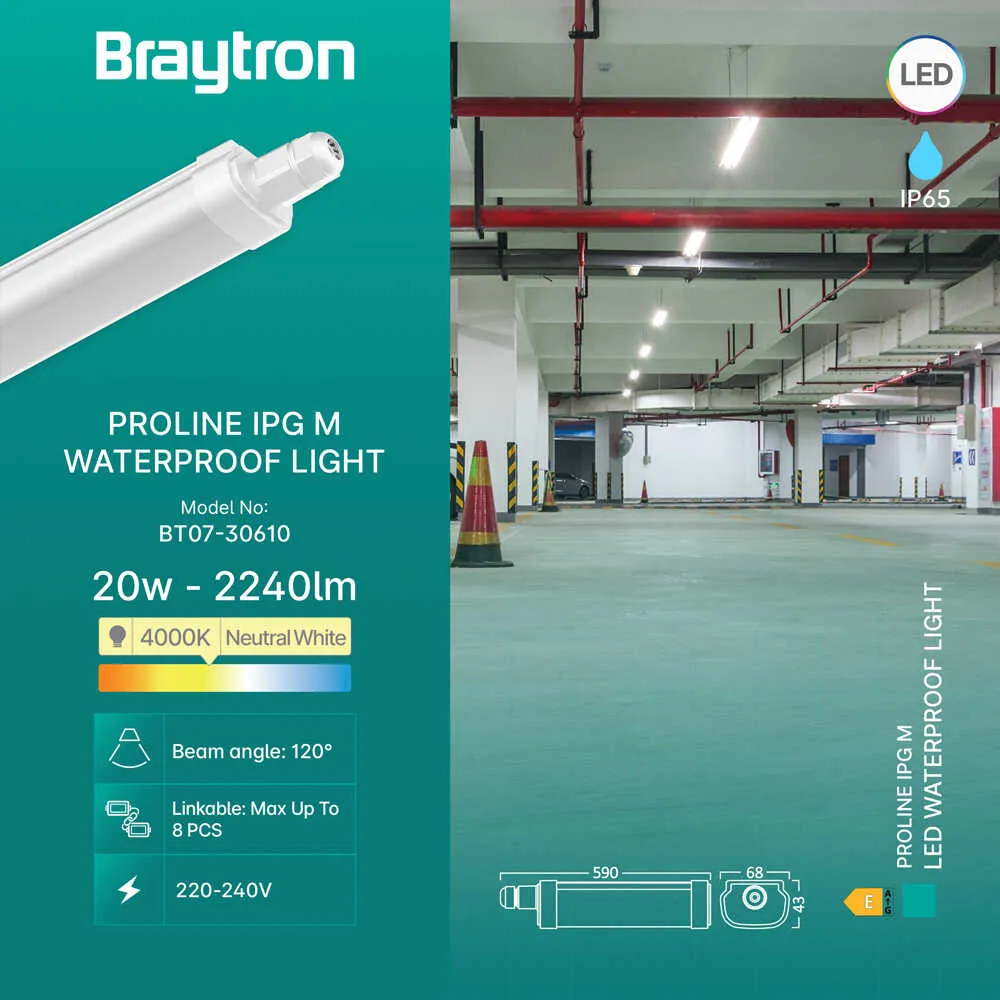 PROLINE IPG M 20W 4000K IP65 WATERPROOF LIGHT