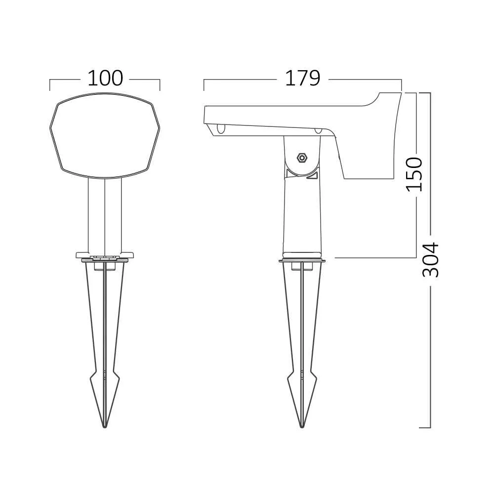 SPIKE 12W SIVA RGB IP65 SPIKE LIGHT