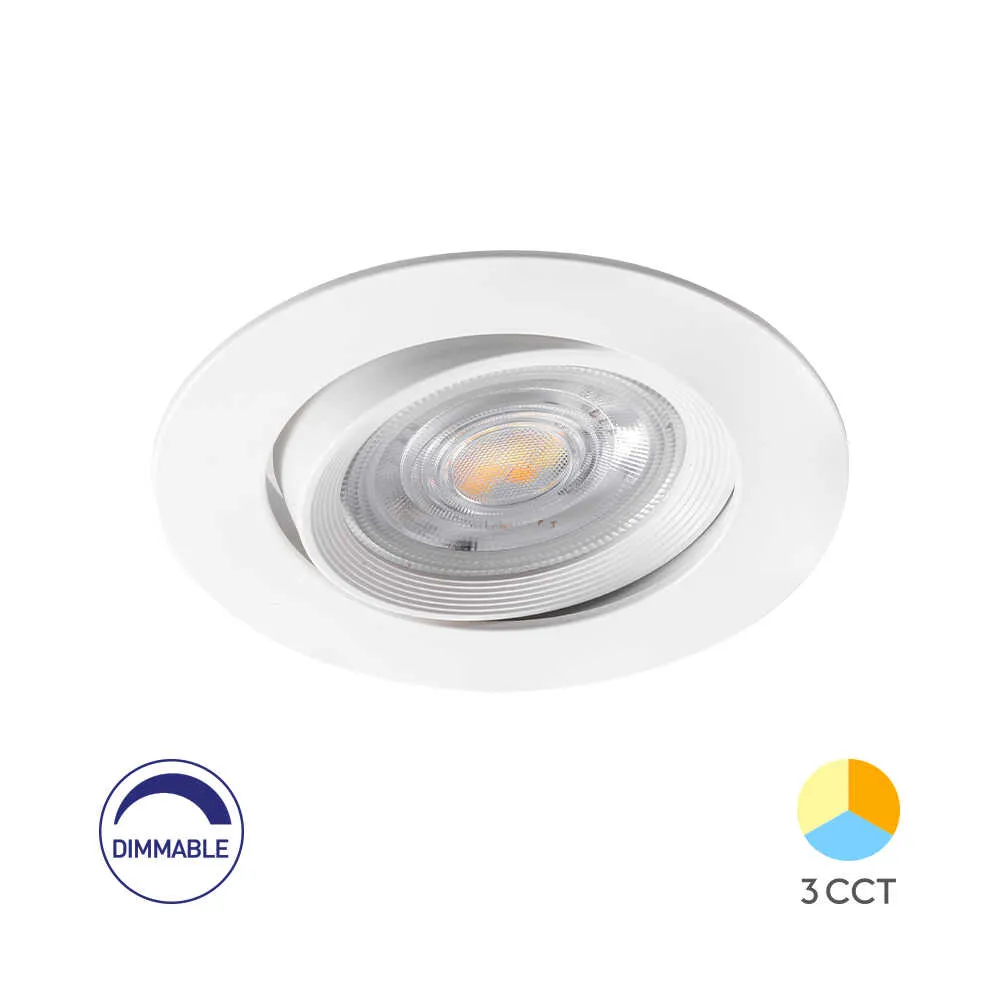 SPOTLED 7W RND BELA 3IN1 DIM LED SPOTLIGHT