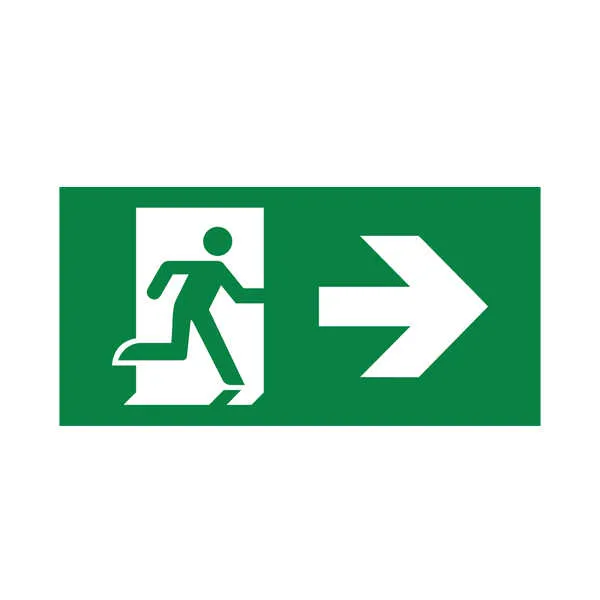 EXIT ZNAK RIGHT STICKER